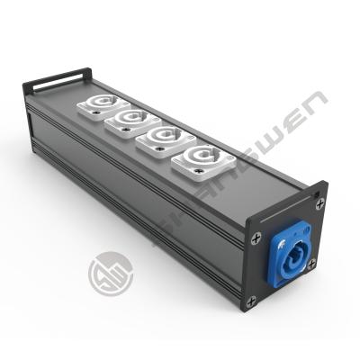 China 5-Way Power Out and 1-IN Splitter Coupler Power Connectors Audio Distribution Box Stage Connector PowerCON Sockets Breakout Box for sale