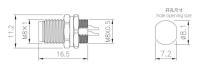 China Industrial Grade M8 Male Front Mount Socket(solder,screw M8*0.5) IP67 for sale
