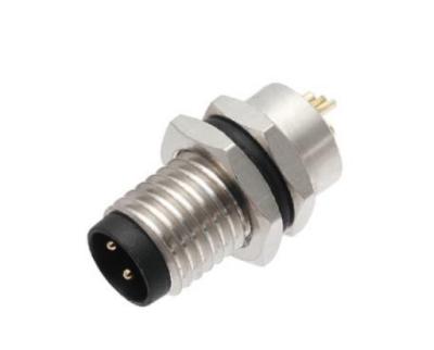 China Industrial Grade M8 Male Back Mount Socket(Solder,Screw M8*1) IP67 for sale