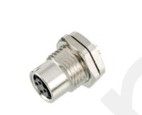 China Industrial Grade M8 Male Back Mount Socket(PCB,Screw M11*1) IP67 for sale