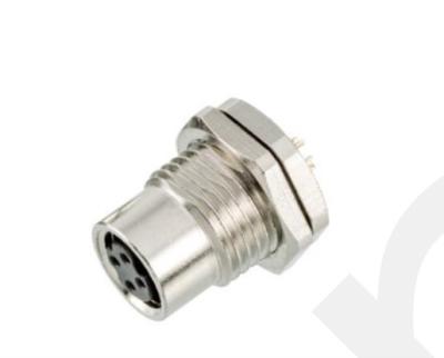 China Industrial Grade M8 Male Back Mount Socket(PCB,Screw M11*1) IP67 for sale