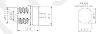 China Industrial Grade M8 Female Back Mount Socket(PCB,Screw M12*1) IP67 for sale