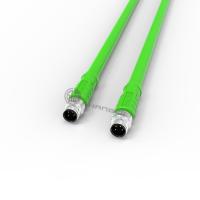 China Factory Sales Industrial Circular Cable Green Electrical Wire M8 Ip67 Waterproof 4 Pin Connector for sale