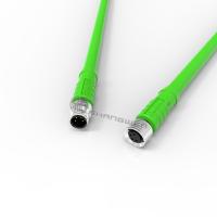China Factory Sales Industrial Circular Cable Green Electrical Wire M8 Ip67 Waterproof 4 Pin Connector for sale