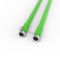 China Factory Sales Industrial Circular Cable Green Electrical Wire M8 Ip67 Waterproof 4 Pin Connector for sale