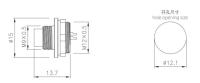 China M9 Male Front Mount Socket(Solder)  IP67 2\3\4\5\6\7\8 Pin Industrial Connector for sale