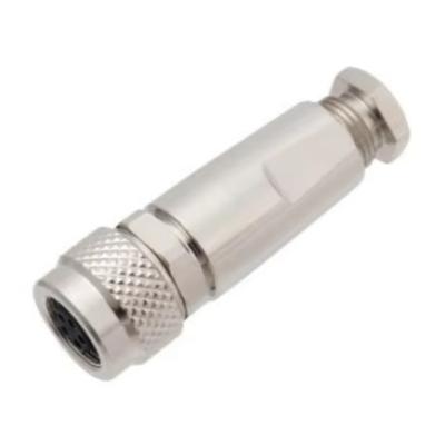 China M9 Straight Female Metal Plug (Solder) IP67 2\3\4\5\6\7\8 Pin Industrial Connector for sale