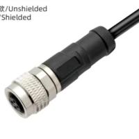 China M9 Straight Female Overmolded Plug  IP67 2\3\4\5\6\7\8 Pin Industrial Connector for sale
