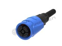 China M19 Series Push-pull Self-locking Blue Connection Industrial 9 Pin Cross Female Male Plug signal Connector for sale