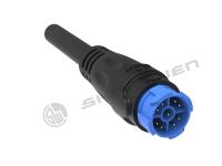 China M19 Series Push-pull Self-locking Blue Connection Industrial 9 Pin Cross Female Male Plug signal Connector for sale