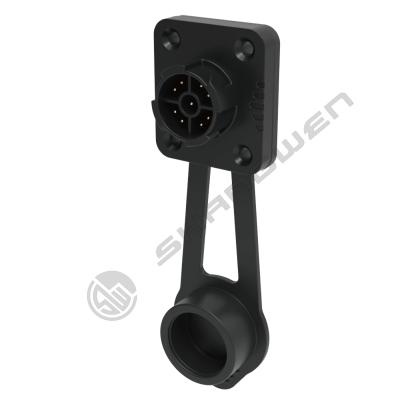 China IP65 Self-locking M19 Series Push-pull  Black  Connection Industrial 9 Pin Cross  5A Male Socket signal Connector for sale