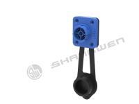 China IP65 Self-locking M19 Series Push-pull  Black  Connection Industrial 9 Pin Cross  5A Male Socket signal Connector for sale