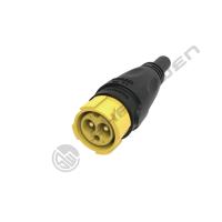 China IP65 Aviation Plug Quick Plug Output Push-pull Self-locking Yellow Industrial Male Plug Power M19 Push Lock 3 Pin Connector for sale