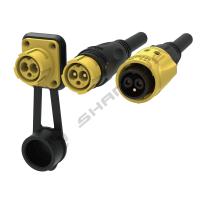 China IP65 Quick Plug Output Push-pull Self-locking Yellow Industrial Female  Male Plug Power M19 Push Lock Waterproof 3 Pin Connector for sale