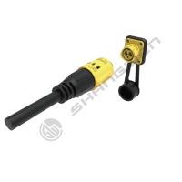 China IP65 Quick Plug Output Push-pull Self-locking Yellow Industrial Female  Male Plug Power M19 Push Lock Waterproof 3 Pin Connector for sale