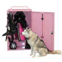 China Horse Competition Metal Horse Saddle Trunk Box Steel Saddle Tack Locker Cabinet With Wheels for sale