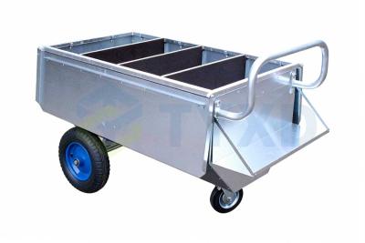 China TYXD  Durable Galvanized Steel Horse Feed Storage Box, Large Capacity Horse Feed Cart for sale