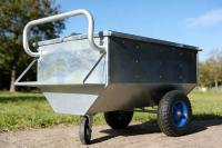 China TYXD  Durable Galvanized Steel Horse Feed Storage Box, Large Capacity Horse Feed Cart for sale