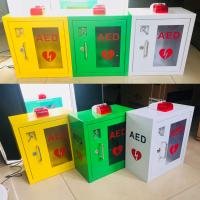 China Metal AED Defibrillator Storage Cabinets White / Green / Yellow Optional for sale