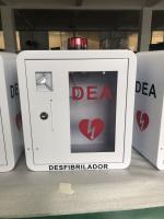 China Curved Corner AED Defibrillator Wall Mounted Box High Safety For Indoor for sale