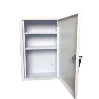 China Metal First Aid Wall Mounted Cabinet With Two Removable Shelves for sale