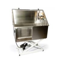 China Fully Welded Stainless Steel Dog Wash Tub With Remote / Pedal Control Electric Lift for sale