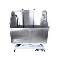 China Fully Welded Stainless Steel Dog Wash Tub With Remote / Pedal Control Electric Lift for sale