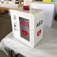 China Durable Steel AED Defibrillator Cabinets Indoor Use With Curved Corner for sale