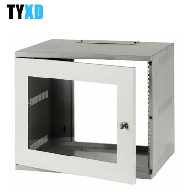China 6U 12U Wall Mount Server Rack Cabinet Glass Door / Mesh Door Optional for sale