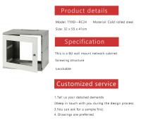 China 6U 12U Wall Mount Server Rack Cabinet Glass Door / Mesh Door Optional for sale