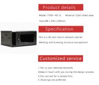 China Wall Mount Network Rack Cabinet , Black / Customized Color Network Equipment Rack for sale