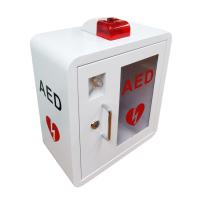 China Universal Indoor White Metal Alarmed AED Defibrillator Wall Cabinet for sale
