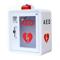 China Universal Indoor White Metal Alarmed AED Defibrillator Wall Cabinet for sale