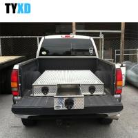 China Weather Resistant 3 Drawer Aluminum Truck Bed Tool Box 65x48x7.5 Inch Heavy Duty for sale