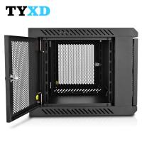 China Mesh Door Wall Mount Rack Enclosure Server Cabinet With Adjustable Mounting Rails for sale
