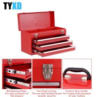 China Steel wear proof 3 Drawer Metal Tool Storage Box Heavy Duty Cold Rolled Steel Made for sale