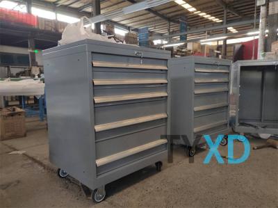 China Metal Tool Box Steel Rolling Tool Cabinet 5 Lockable Drawer Tool Box for sale