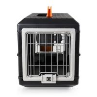 China Foldable Plastic Pet Travel Flight Carrier Portable Dog Crate 550mm 670mm for sale