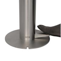 China Stainless Steel Round Tube Foot Pedal Active Sanitiser Dispenser Stand Universal Sanitizer Pedal Operated Stand for sale