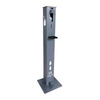 China Universal 1000ml Foot Pedal Operated Sanitiser Stand Refillable 1liter Hand Sanitizer Metal Stand With Drip Tray for sale