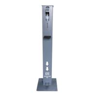 China Universal 1000ml Foot Pedal Operated Sanitiser Stand Refillable 1liter Hand Sanitizer Metal Stand With Drip Tray for sale