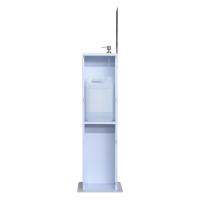 China Big Vloume 5L Steel Manual Gel Sanitizer Dispenser Stand With Sign for sale