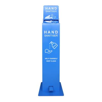 China 5L Foot Pedal Activated Hand Sanitizer Dispenser Metal Floor Sanitiser Stand for sale