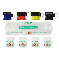 China First Aid Rescue Disposable CPR Mask Keychain Bag With CPR Face Shield for sale