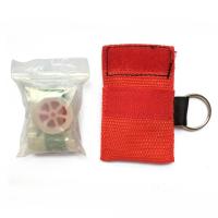 China First Aid Rescue Disposable CPR Mask Keychain Bag With CPR Face Shield for sale