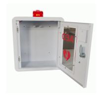 China Universal Indoor White Metal Alarmed AED Defibrillator Wall Cabinet for sale
