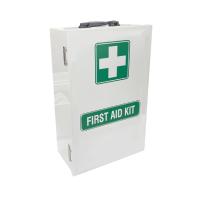 China Large Workplace 2 Shelf First Aid Cabint Empty White With Pocket for sale