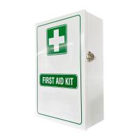 China Large Workplace 2 Shelf First Aid Cabint Empty White With Pocket for sale