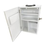 China Large Workplace 2 Shelf First Aid Cabint Empty White With Pocket for sale