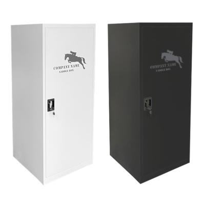 China Lockable Large White Metal Horse Equipment Saddle Box 140x60x60cm for sale